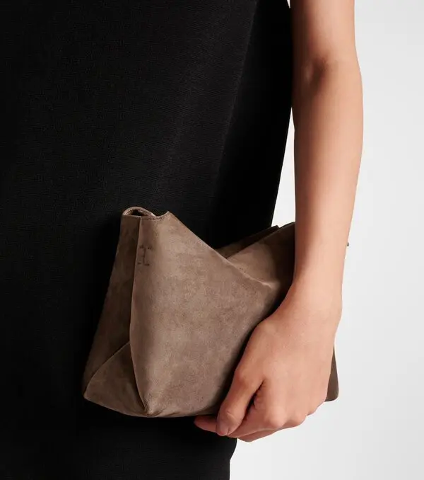 Khaite Lina Suede Crossbody Bag - Brown