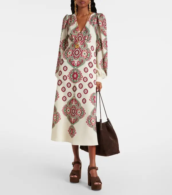 Etro Paisley Midi Dress