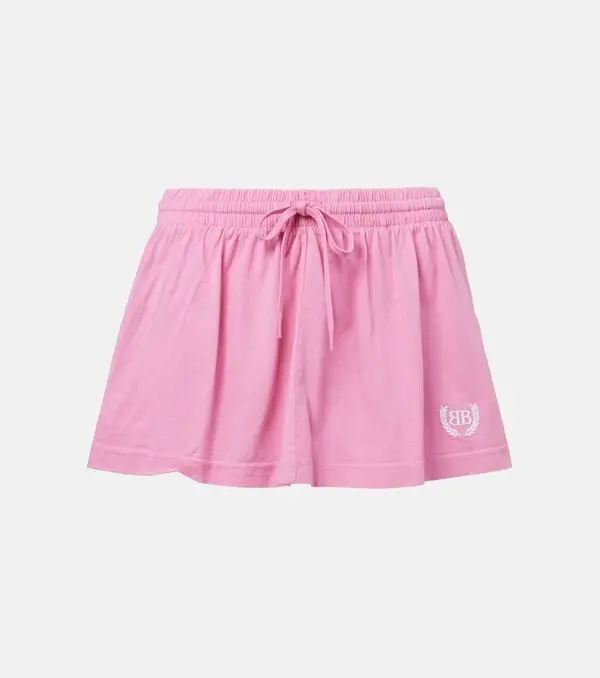Balenciaga Laurel Cotton Jersey Miniskirt