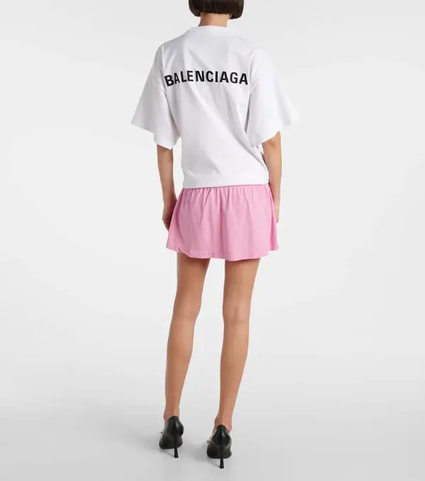 Balenciaga Laurel Cotton Jersey Miniskirt