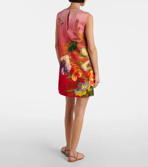 ALEMAIS Inez Ombre Linen-blend Minidress