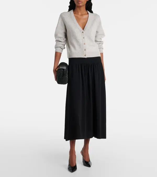 Vince Wool And Cashmere Cardigan - Grey