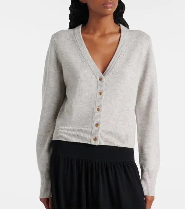 Vince Wool And Cashmere Cardigan - Grey