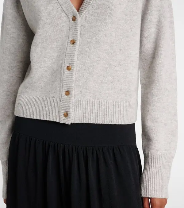 Vince Wool And Cashmere Cardigan - Grey