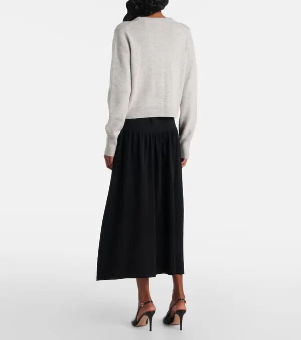 Vince Wool And Cashmere Cardigan - Grey