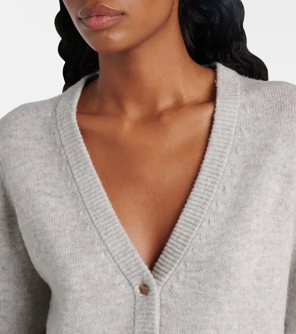 Vince Wool And Cashmere Cardigan - Grey