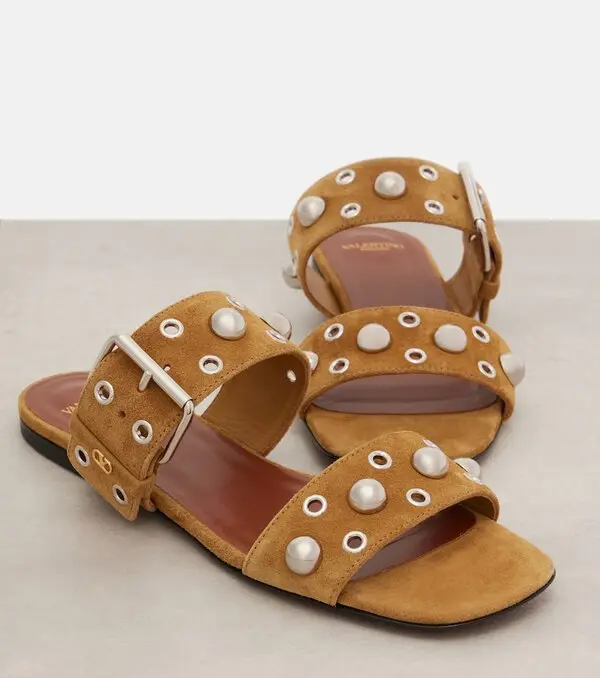 Valentino Garavani Nellcote Studded Suede Sandals