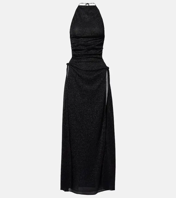 Oseree Lumiere Open-back Maxi Dress