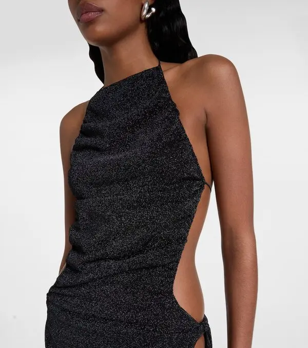 Oseree Lumiere Open-back Maxi Dress