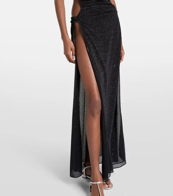 Oseree Lumiere Open-back Maxi Dress
