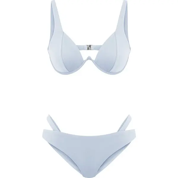 JENDUE Cleo Asymmetric Bikini - Ice Bue