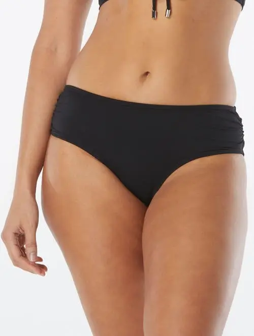 COCO REEF Side Shirred Bikini Bottom - Cast-black