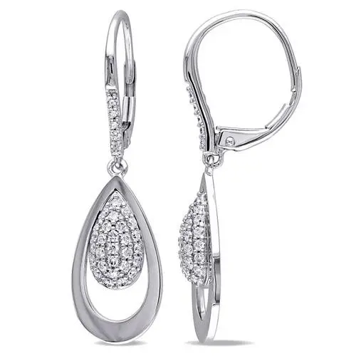JULIANNA B. Diamond Dangle Earrings - 14k White Gold