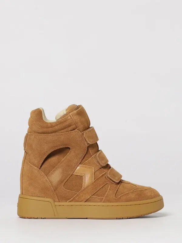 Isabel Marant Étoile Suede High-top Wedge Sneakers - Brown
