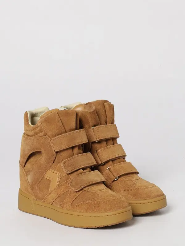Isabel Marant Étoile Suede High-top Wedge Sneakers - Brown