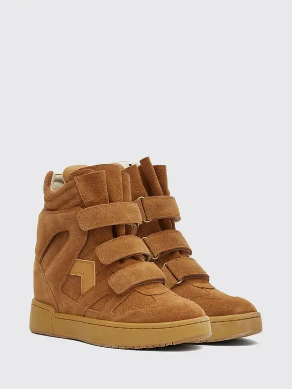 Isabel Marant Étoile Suede High-top Wedge Sneakers - Brown