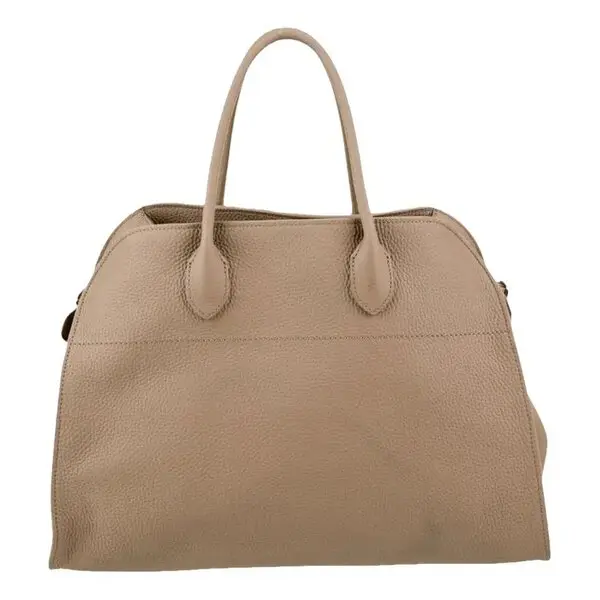 THE ROW Margaux Leather Handbag - Beige
