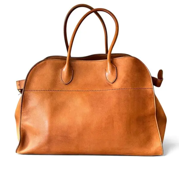 THE ROW Margaux Leather Handbag - Brown