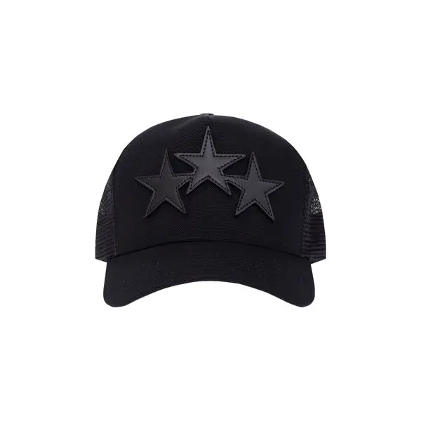 Amiri Three Star Trucker Cap - Black