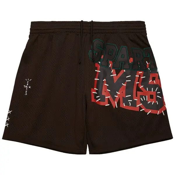 TRAVIS SCOTT Cactus Jack X Mitchell & Ness Michigan State University Shorts