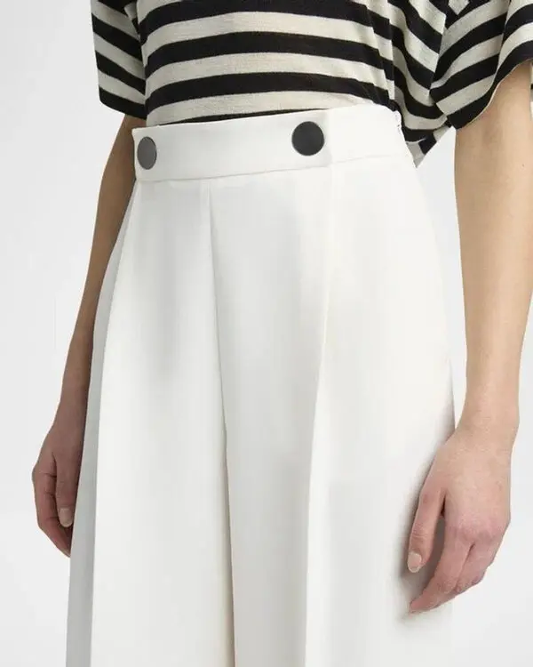 Giorgio Armani Wide Leg Silk Cady Trousers