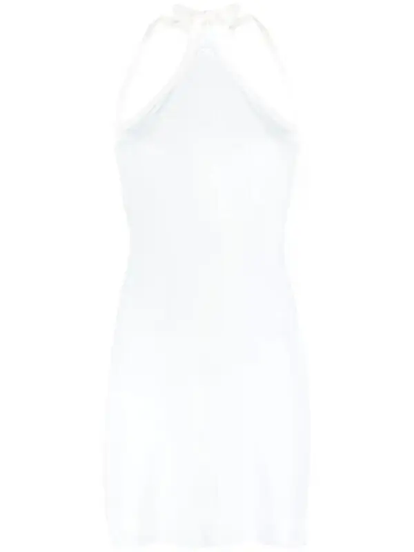 COURREGES Logo-embroidered Jersey Minidress - Blue