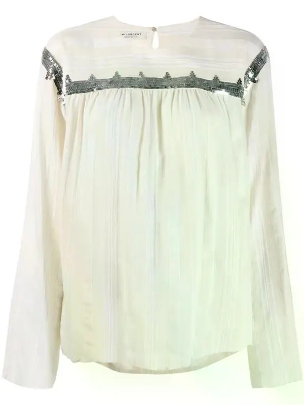 Philosophy Di Lorenzo Serafini Sequin Embellished Blouse - Neutrals
