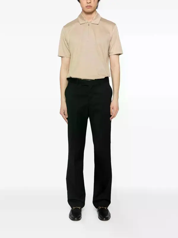 BOSS Half-zip Polo Shirt - Neutrals