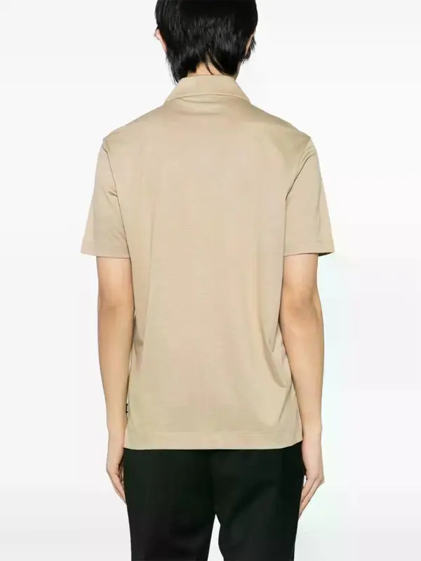 BOSS Half-zip Polo Shirt - Neutrals
