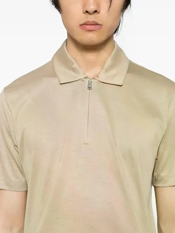 BOSS Half-zip Polo Shirt - Neutrals