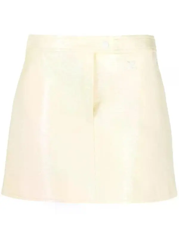 COURREGES Vinyl Mini Skirt - Yellow