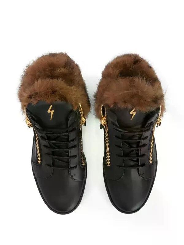 GIUSEPPE ZANOTTI Nicki Leather Sneakers - Black
