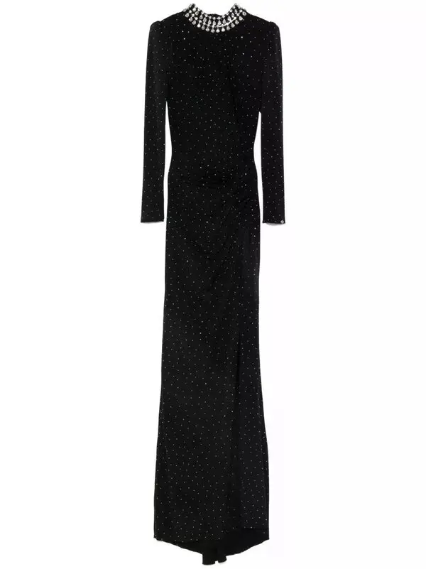 NISSA Crystal-embellished Maxi Dress