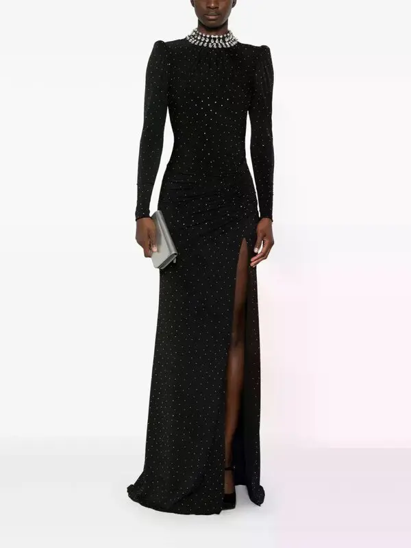 NISSA Crystal-embellished Maxi Dress