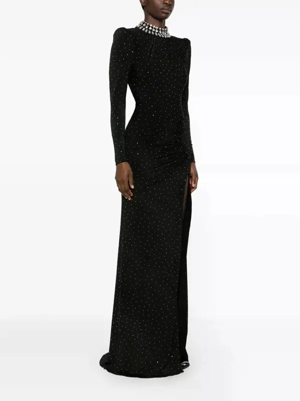 NISSA Crystal-embellished Maxi Dress