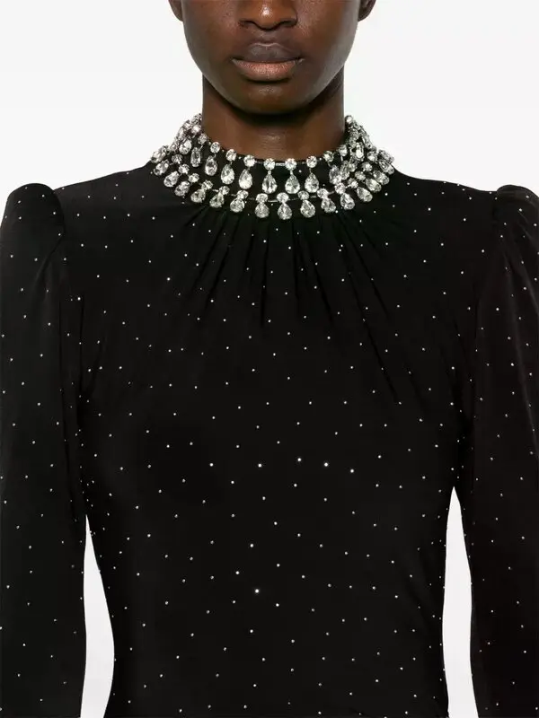 NISSA Crystal-embellished Maxi Dress