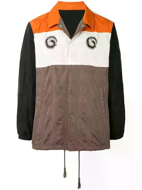 Undercover Colour-block Logo-print Jacket - Brown