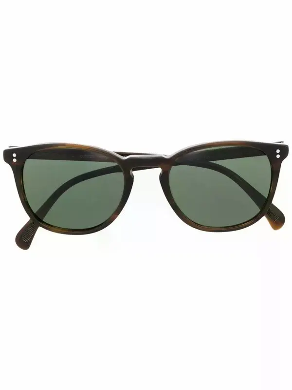 Oliver Spencer Finley Esq. Rectangle Frame Sunglasses - Brown