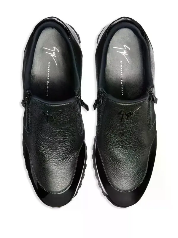 GIUSEPPE ZANOTTI Ilde Run Double-zip Low-top Sneakers - Black
