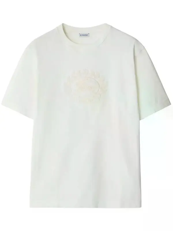 Burberry Ekd-textured Cotton T-shirt