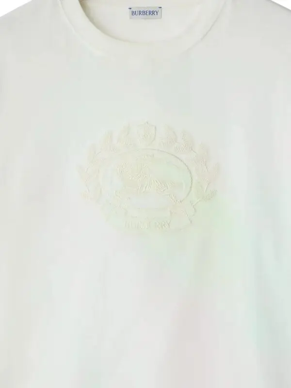 Burberry Ekd-textured Cotton T-shirt