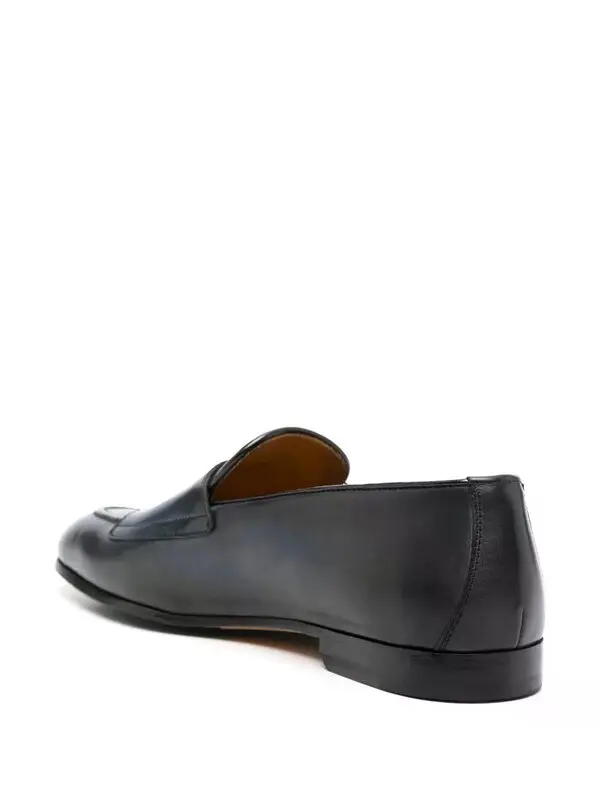DOUCAL'S Double-buckle Leather Loafers - Blue