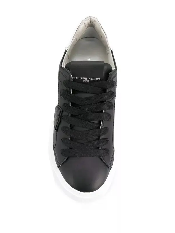 Philippe Model Side Logo Patch Sneakers - Black