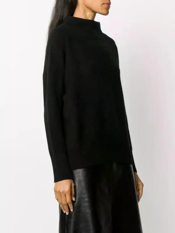 Vince Cashmere Dropped Shoulder Jumper - Black