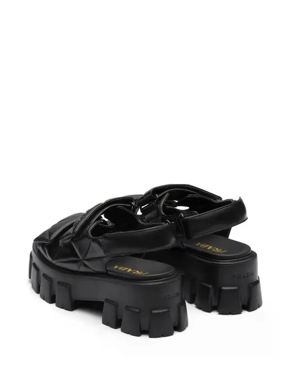 Prada Monolith Quilted Leather Sandals