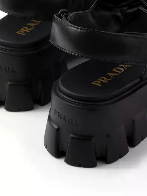 Prada Monolith Quilted Leather Sandals