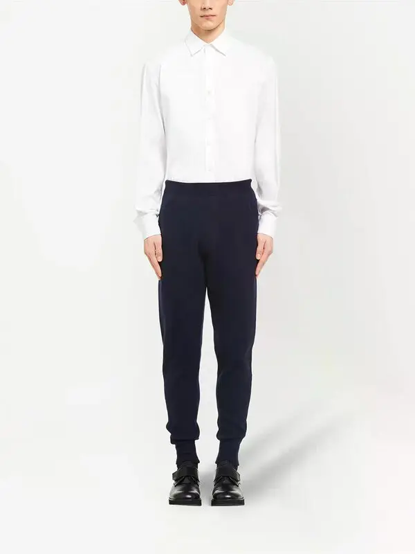 Prada Cashmere Track Pants - Blue