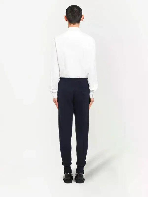 Prada Cashmere Track Pants - Blue