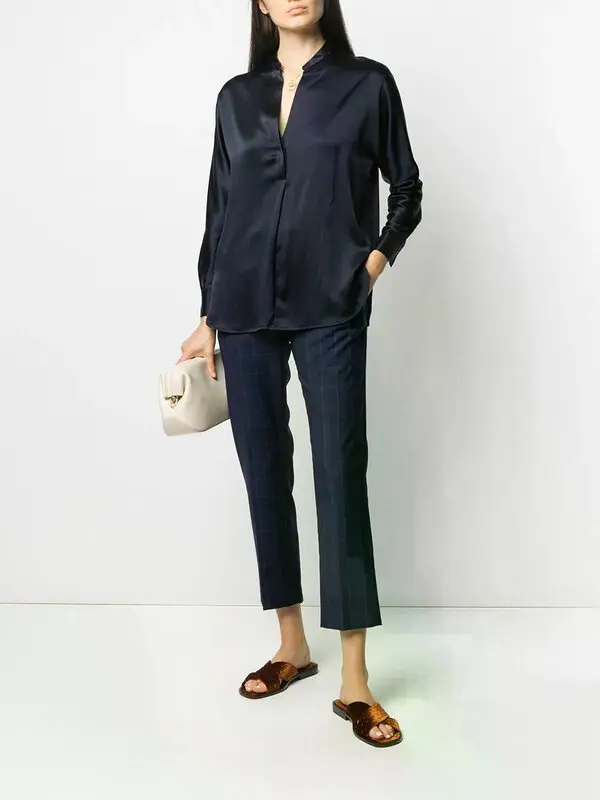 Vince Long-sleeved Open Front Blouse