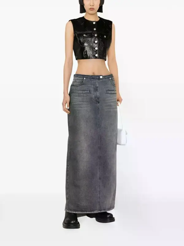 COURREGES Faux-leather Cropped Vest